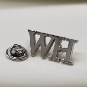 Personalized Initial Lapel Pin: Sterling Silver Custom Letters - Etsy