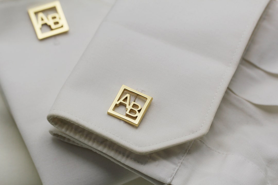 Personalized Sterling Silver Cufflinks - Initial Monogram Engraved - Etsy