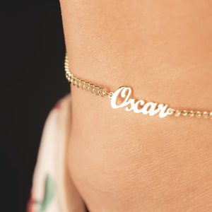 Personalized Name Anklet - Custom Name Anklet - Gold Filled Anklet ...
