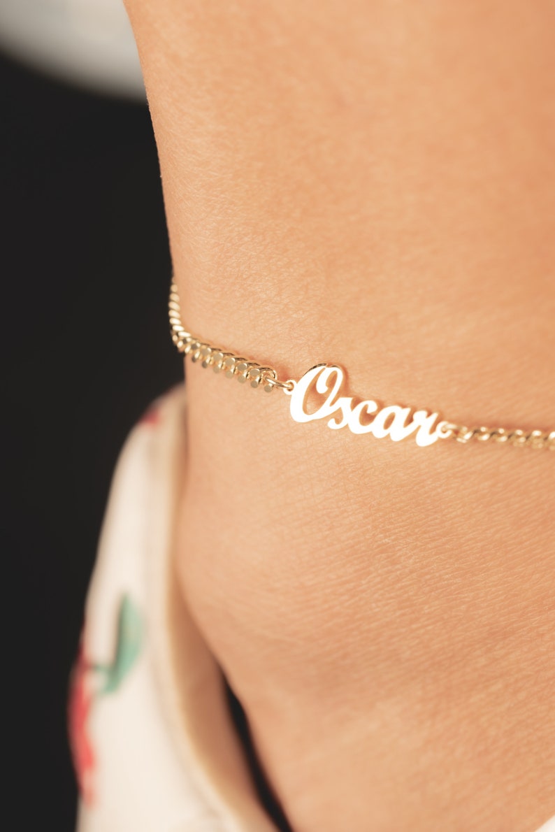 Personalized Name Anklet Custom Name Anklet Gold Filled - Etsy