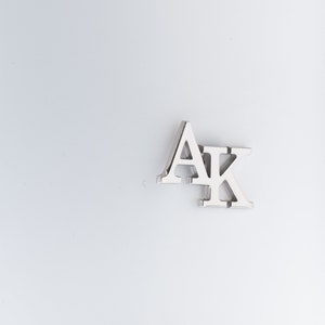 Initial Name Lapel Pin - Letters Lapel Pin - Custom Initials Lapel Pin ...