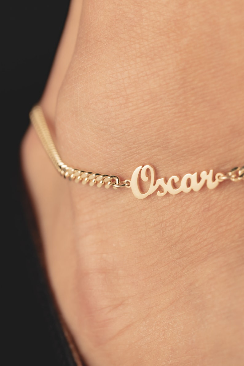 Personalized Name Anklet Custom Name Anklet Gold Filled - Etsy