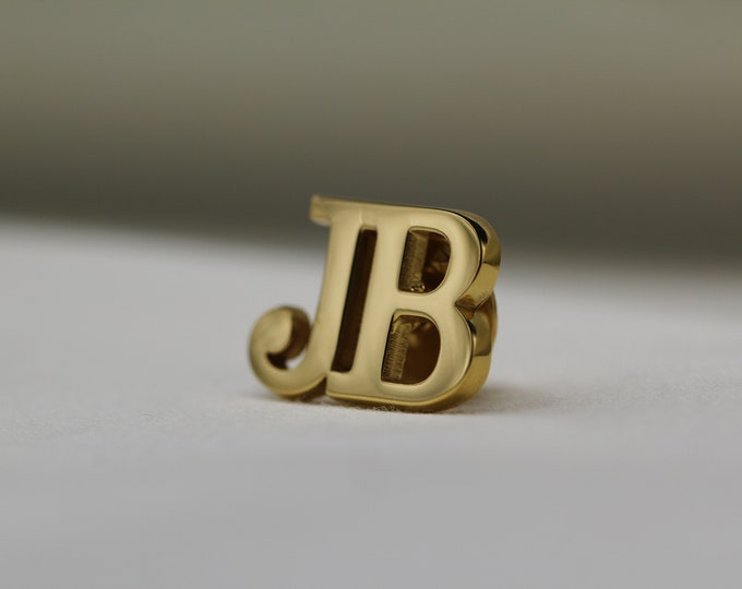 Gold Initial Pin, Initial Pin, Gold Letter Pin, Initial Pin, Initial ...