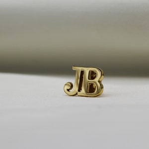 Personalized Initial Lapel Pin: Sterling Silver Custom Letters - Etsy