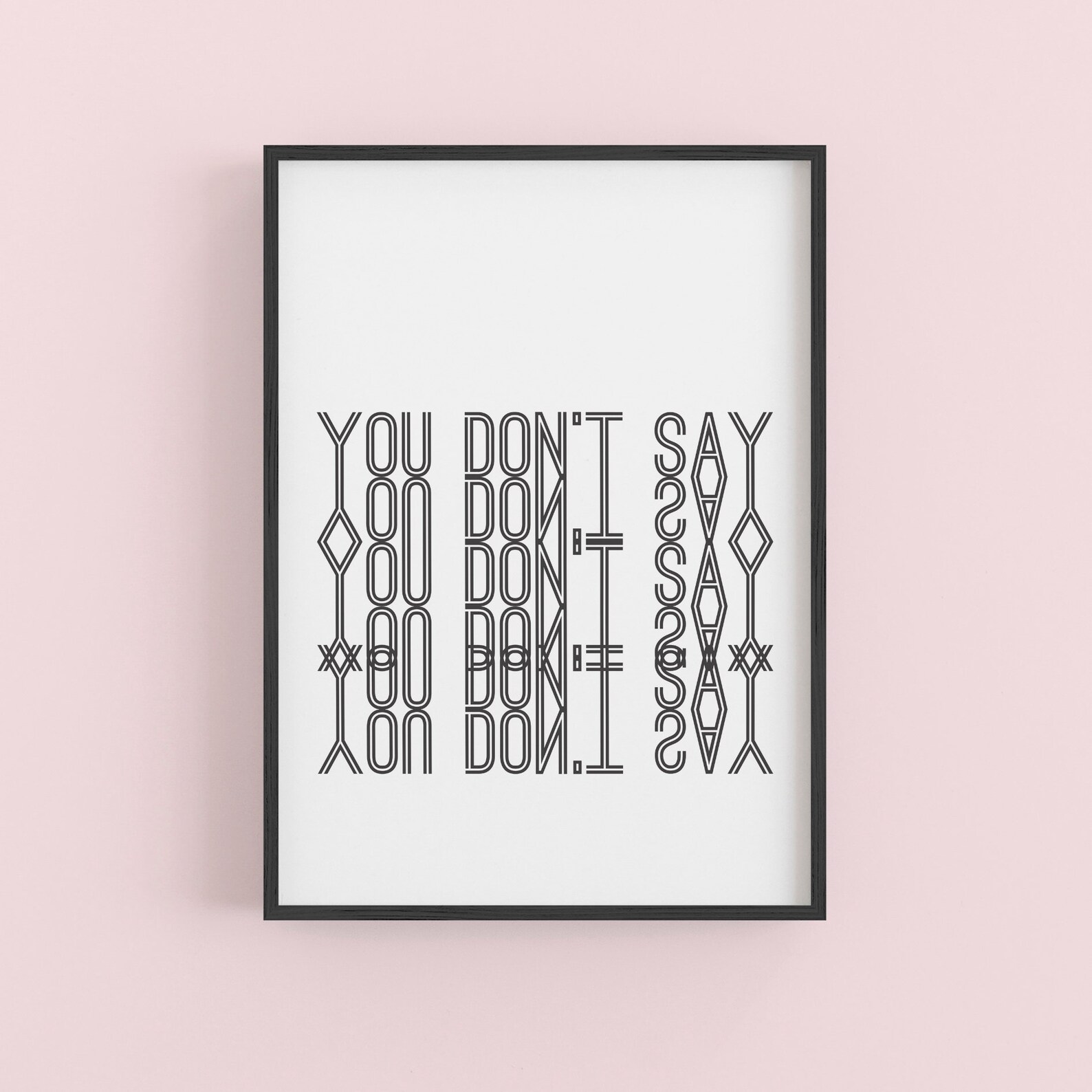 Black and White Art Poster Print, Wall Art Typography Print, Quotes ...
