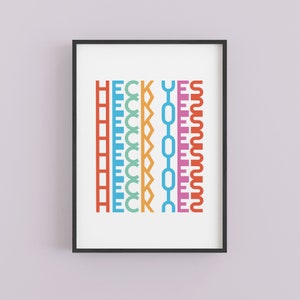 Heck Yes Rainbow Typography Poster Print Wall Art Modern Wall Decor ...
