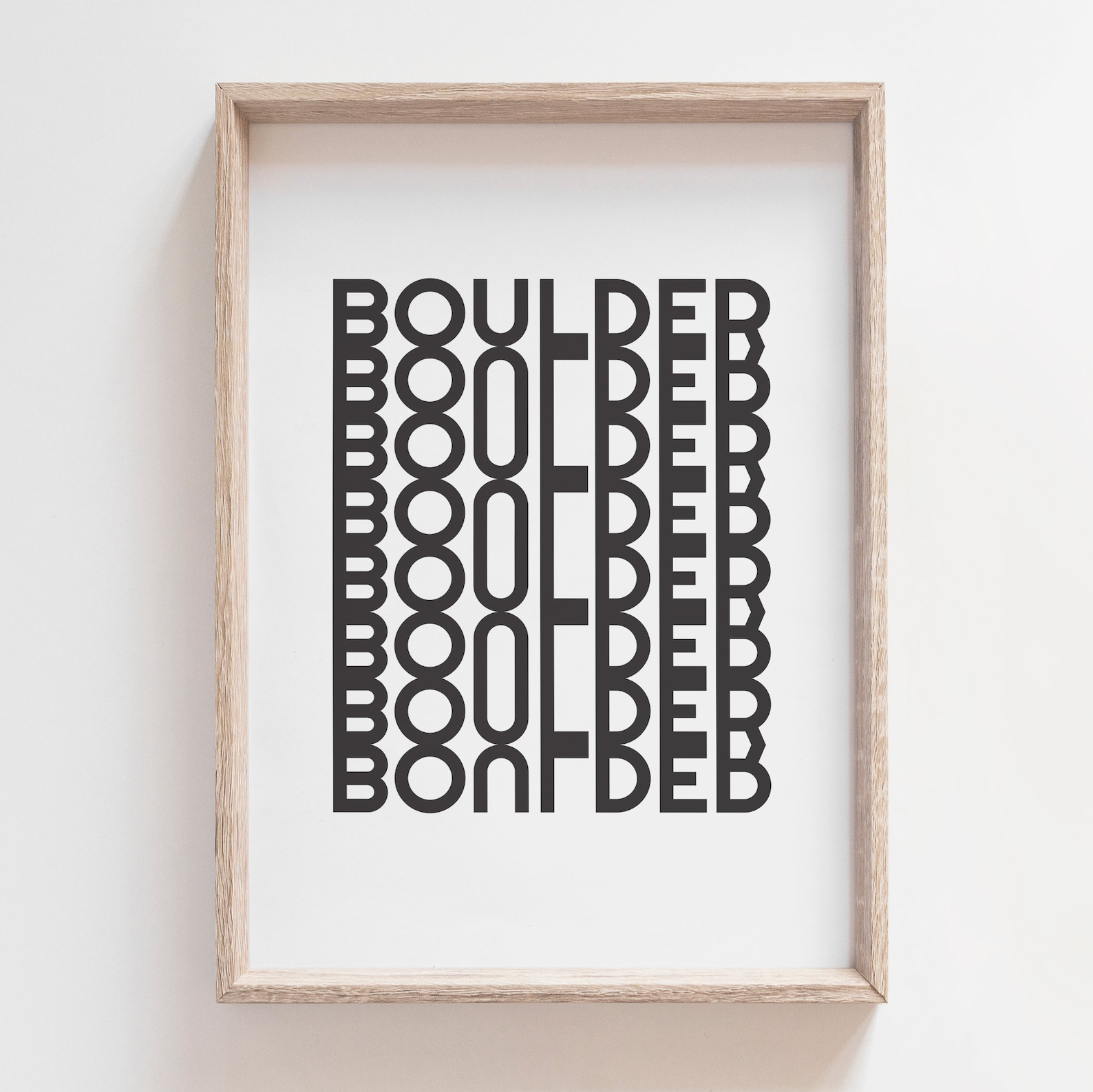 Boulder Printable Art Minimalist Wall Decor Black and White Art DIGITAL ...