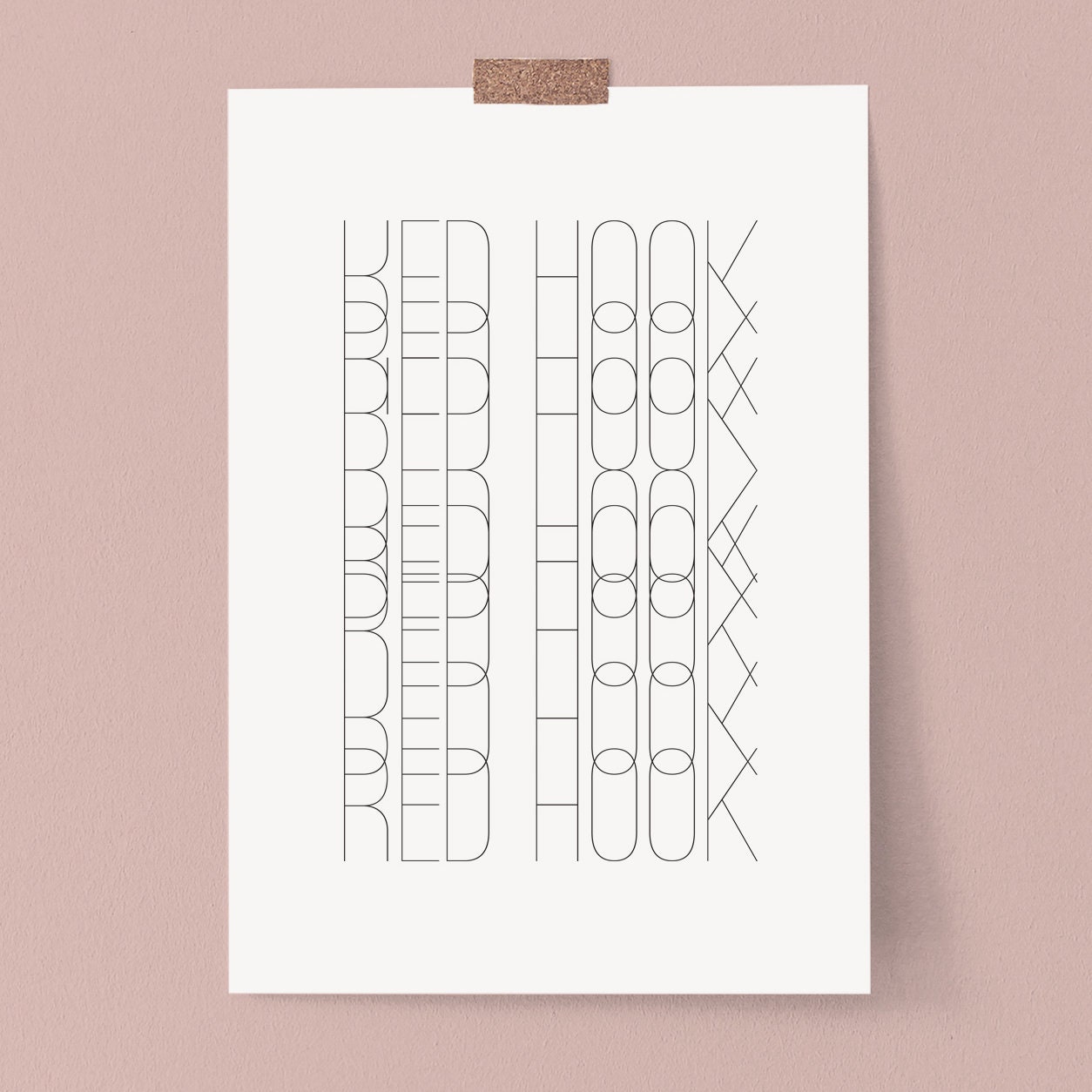 Red Hook New York Printable Black and White Abstract Wall Decor DIGITAL ...