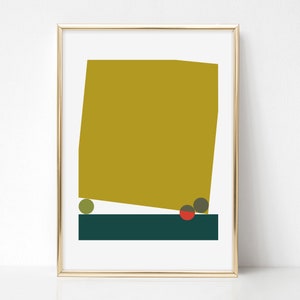 Green Abstract Art DIGITAL DOWNLOAD, Modern Printable Art Poster ...