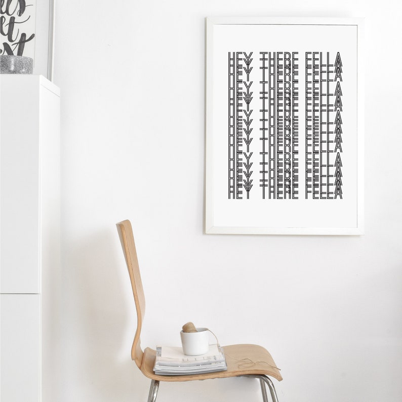 Wall Art Prints Typography Art Poster Print Home Decor Black and White ...