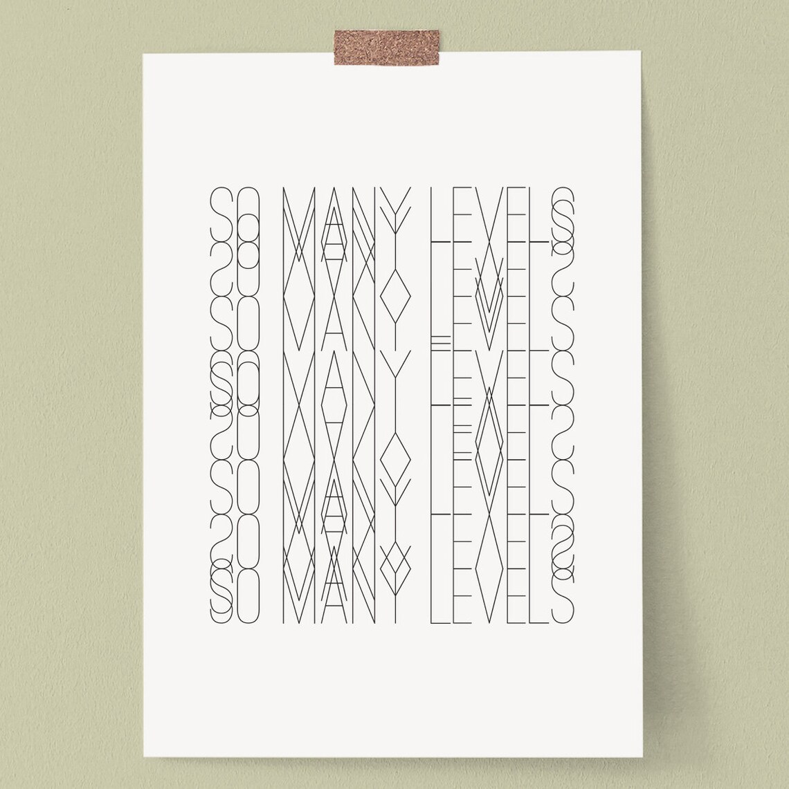 So Many Levels Printable Wall Art Print Abstract Home Decor Poster ...