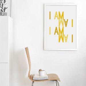 Printable "i Am" Wall Art Print Abstract Home Decor Poster DIGITAL ...