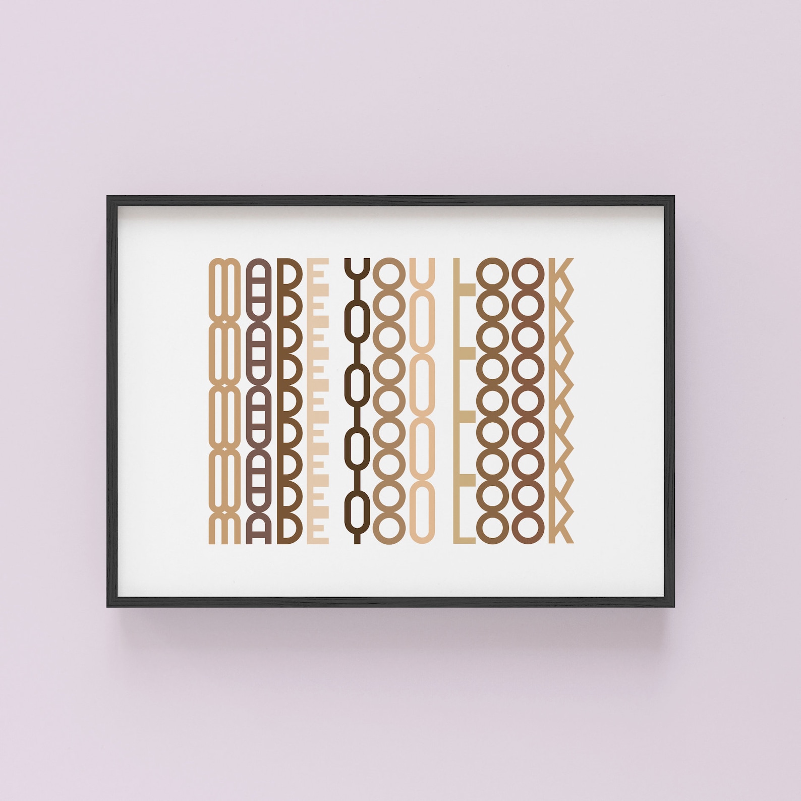 Brown Modern Art Print Poster Abstract Typography Prints Wall - Etsy