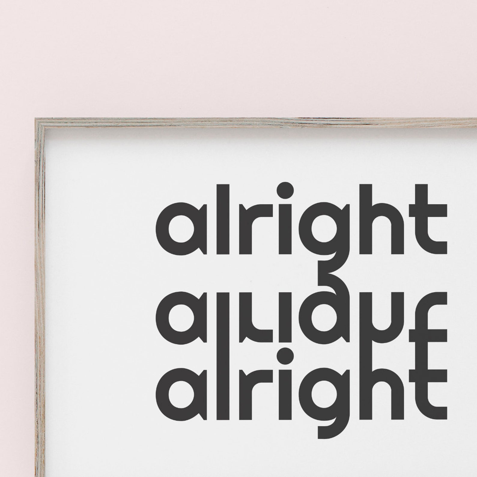 Alright Wall Art Print Poster DIGITAL DOWNLOAD Printable Art Dorm Decor ...