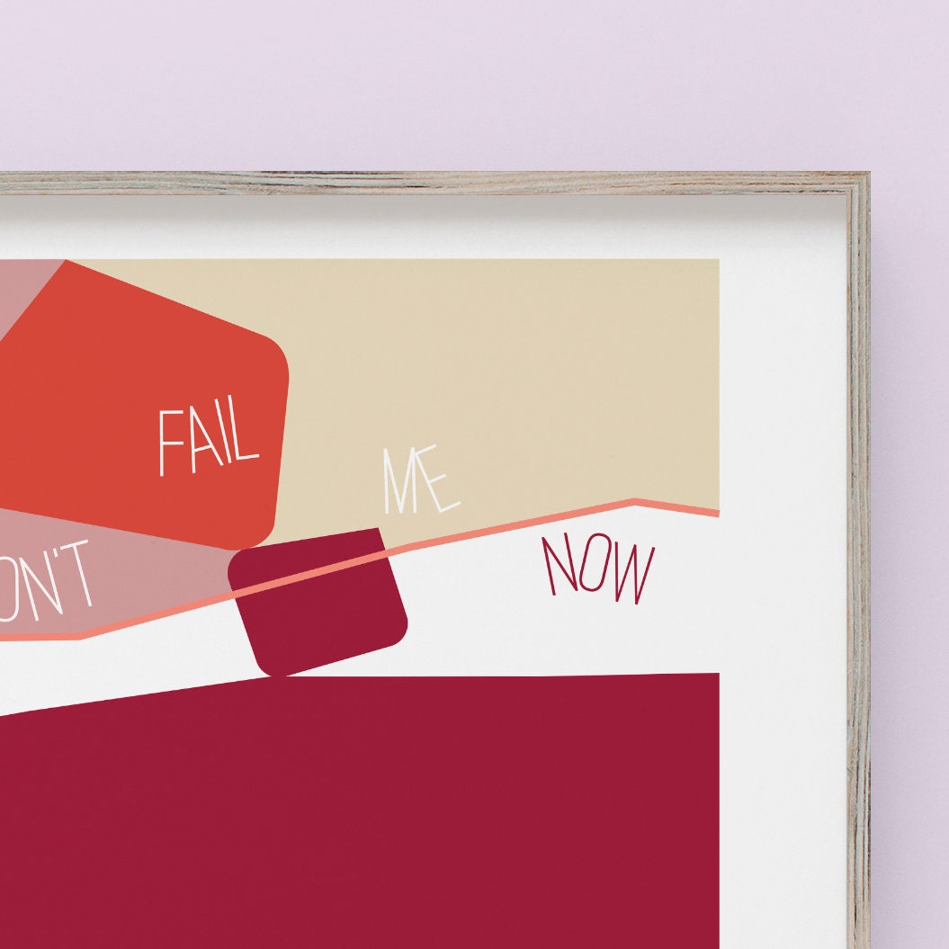 Don't Fail Me Now Abstract Printable Wall Art Modern | Etsy