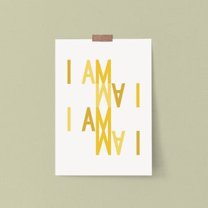 Printable "i Am" Wall Art Print Abstract Home Decor Poster DIGITAL ...