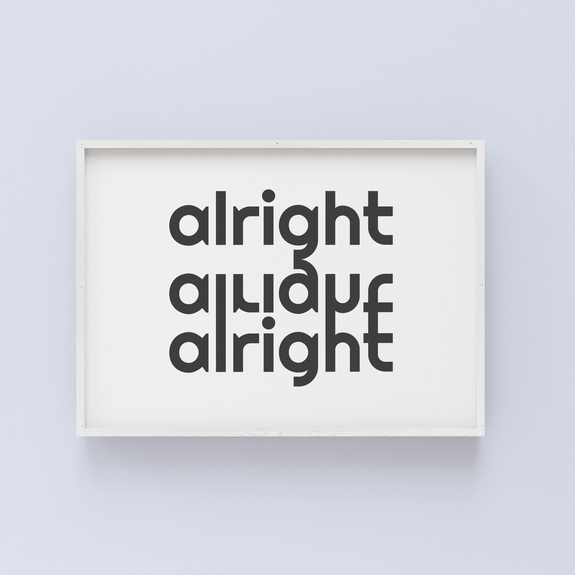 Alright Wall Art Print Poster DIGITAL DOWNLOAD Printable Art Dorm Decor ...