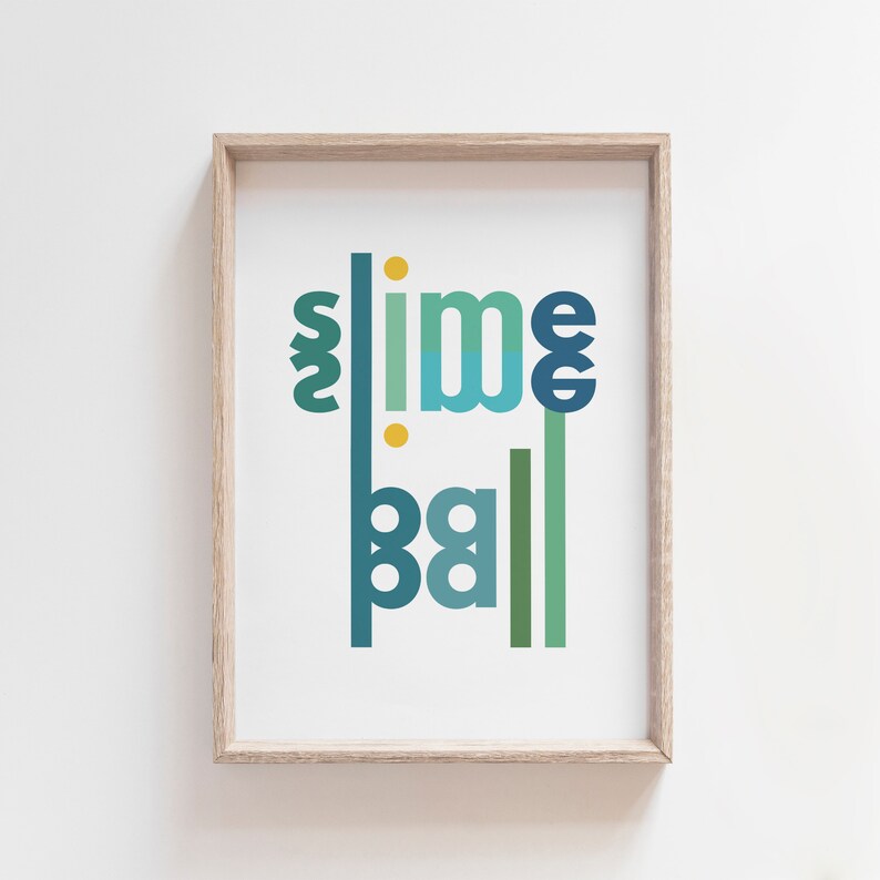 Slime Ball Printable Wall Art Poster Home Decor DIGITAL DOWNLOAD ...