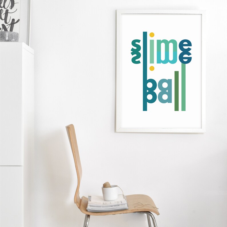 Slime Ball Printable Wall Art Poster Home Decor DIGITAL DOWNLOAD ...