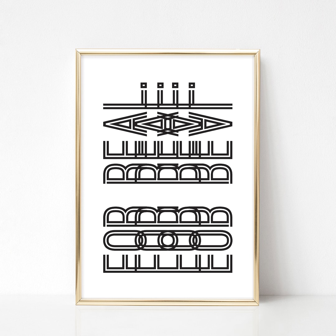 For Real Abstract Poster Wall Art Prints Black and White Printable Art ...