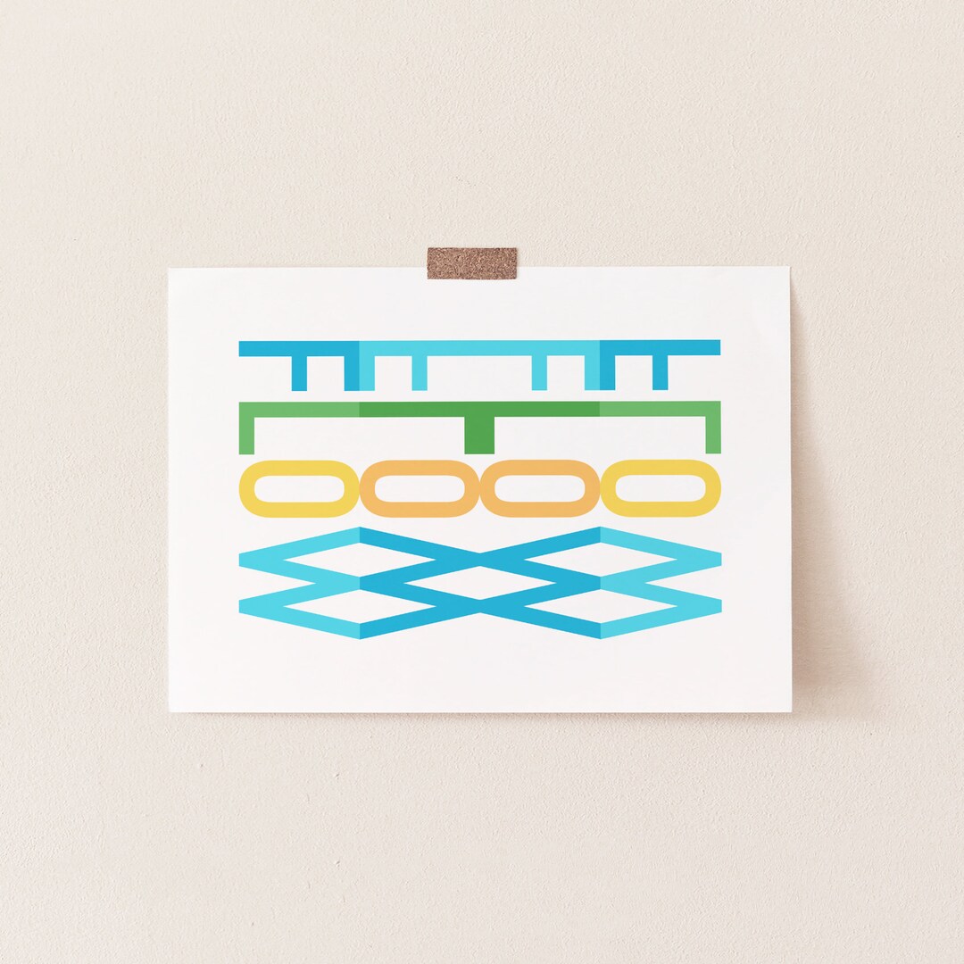 Flow Wall Art Poster Print, Home Decor Typography Print, Abstract Art ...