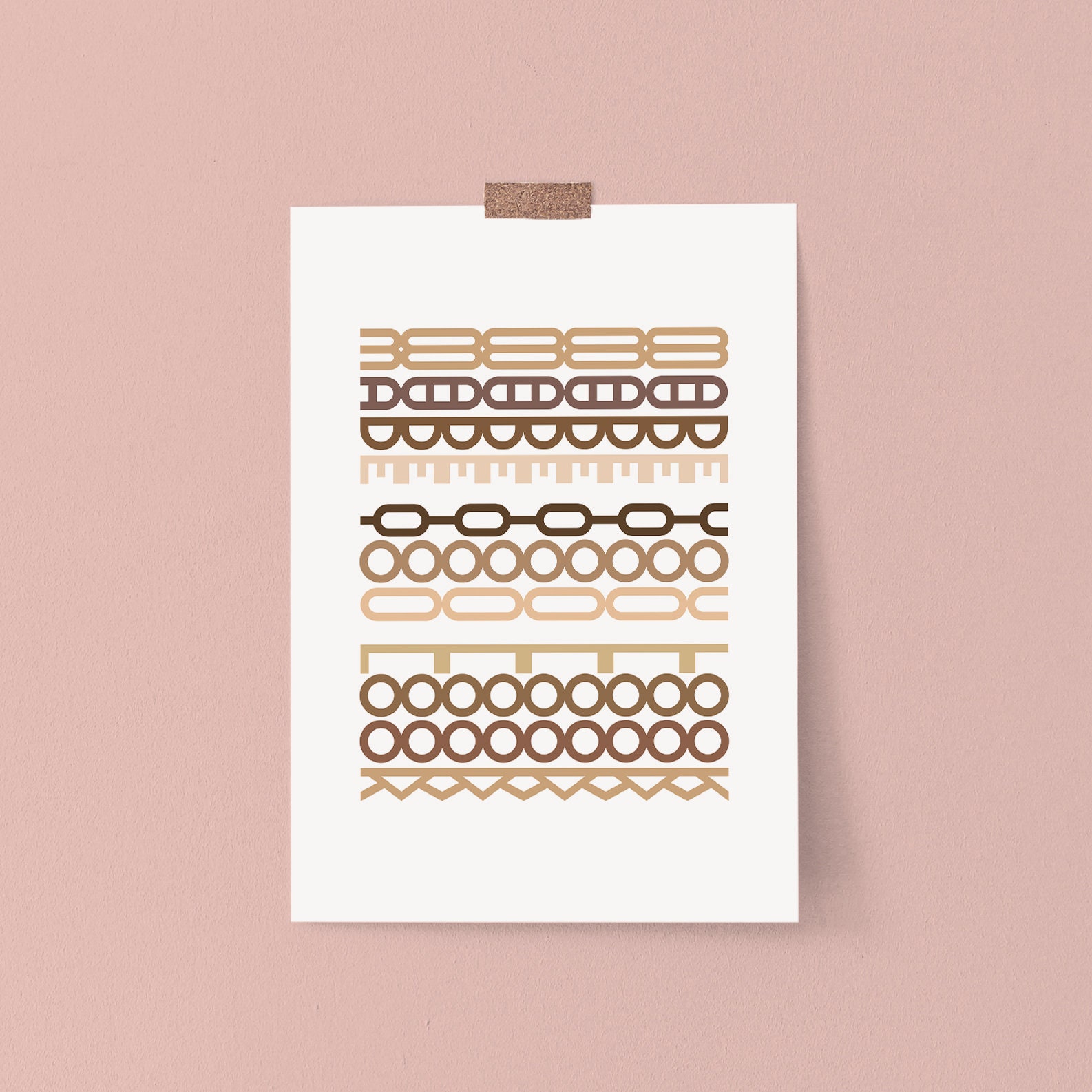 Brown Modern Art Print Poster, Abstract Typography Prints Wall Art for ...