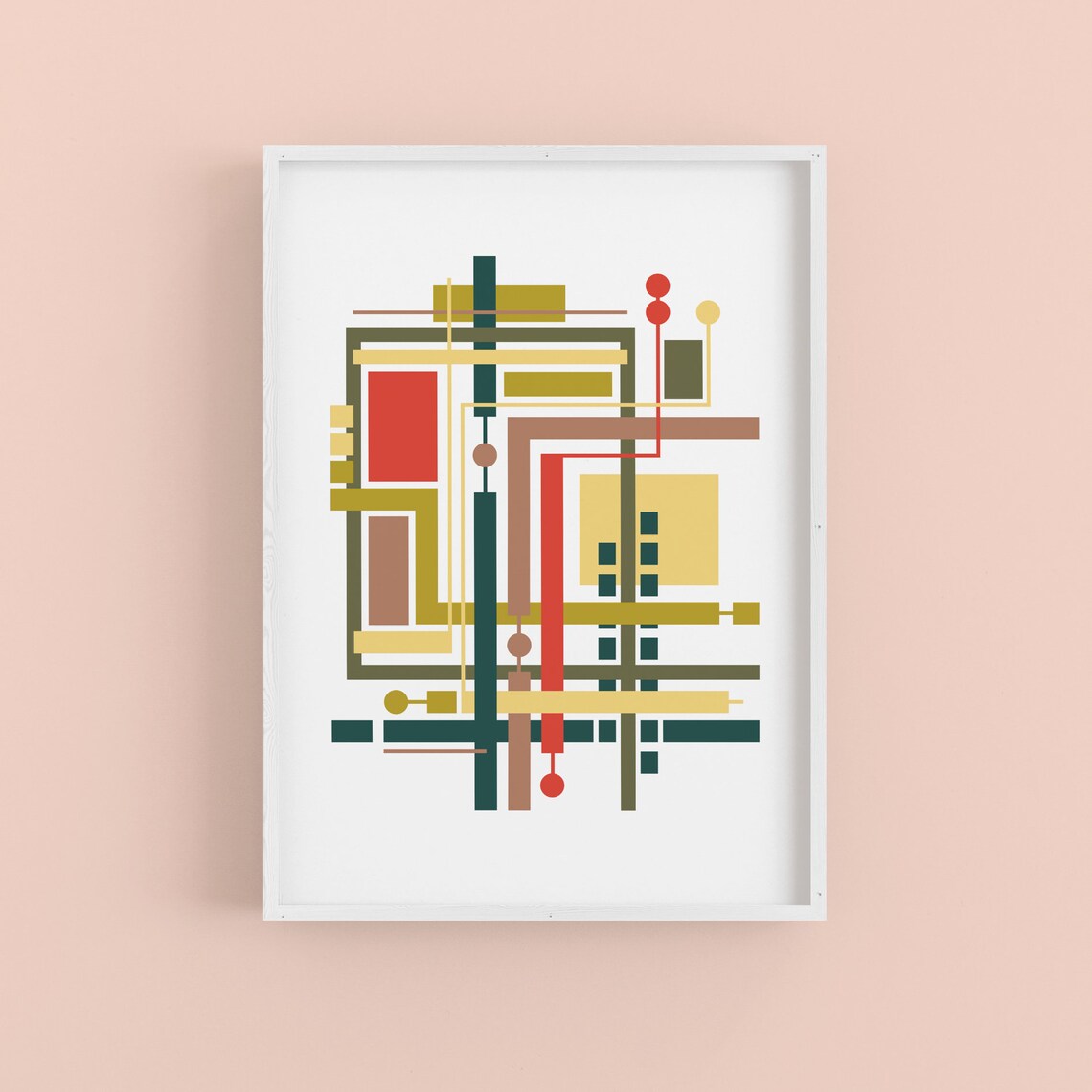 Abstract Circuit Art Print DIGITAL DOWNLOAD Geometric Poster - Etsy