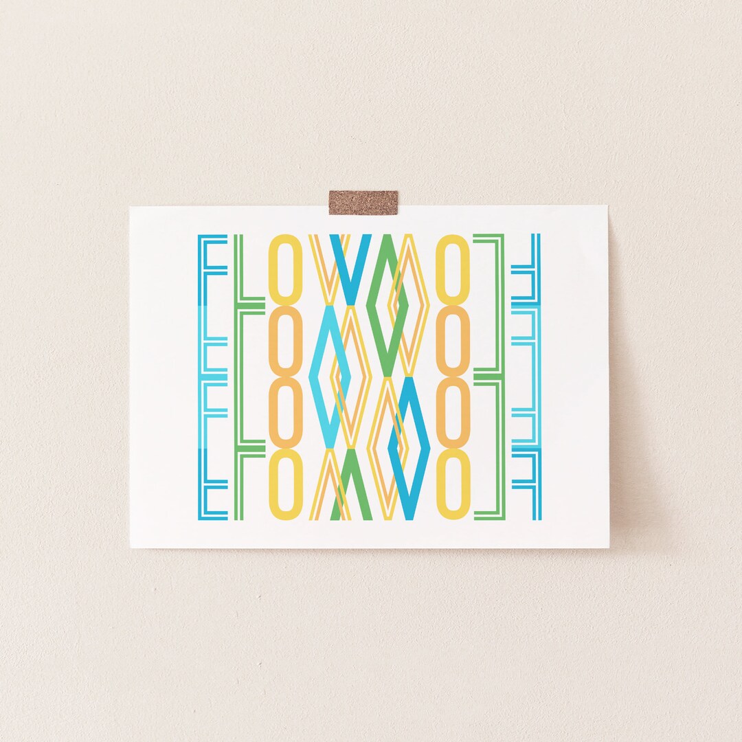 Flow Printable Wall Art Poster Print Home Decor DIGITAL DOWNLOAD ...