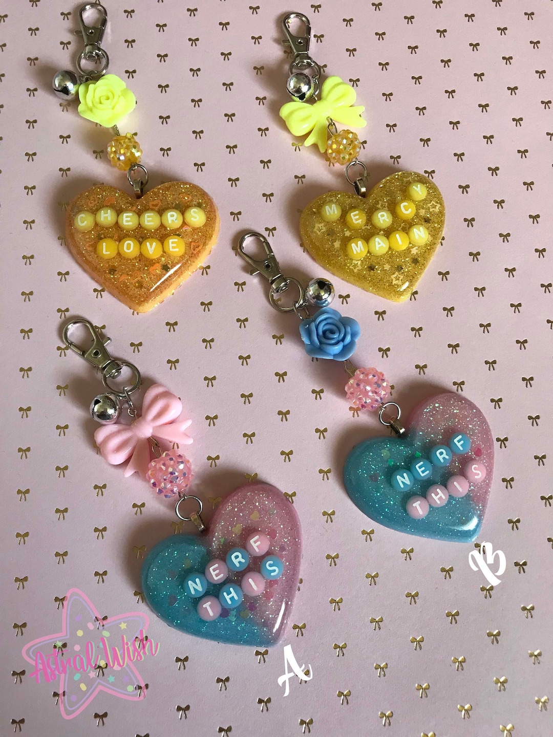 B-grade Overwatch Charms: D.va, Mercy, Tracer - Etsy