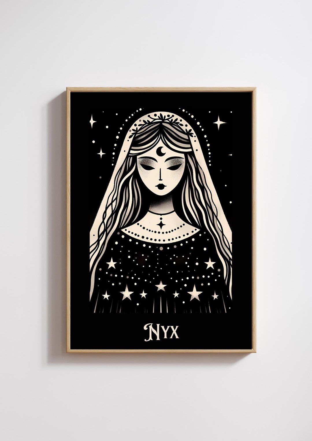 Nyx – Primordial Goddess of the Night | Mystic Digital Art | Digital ...