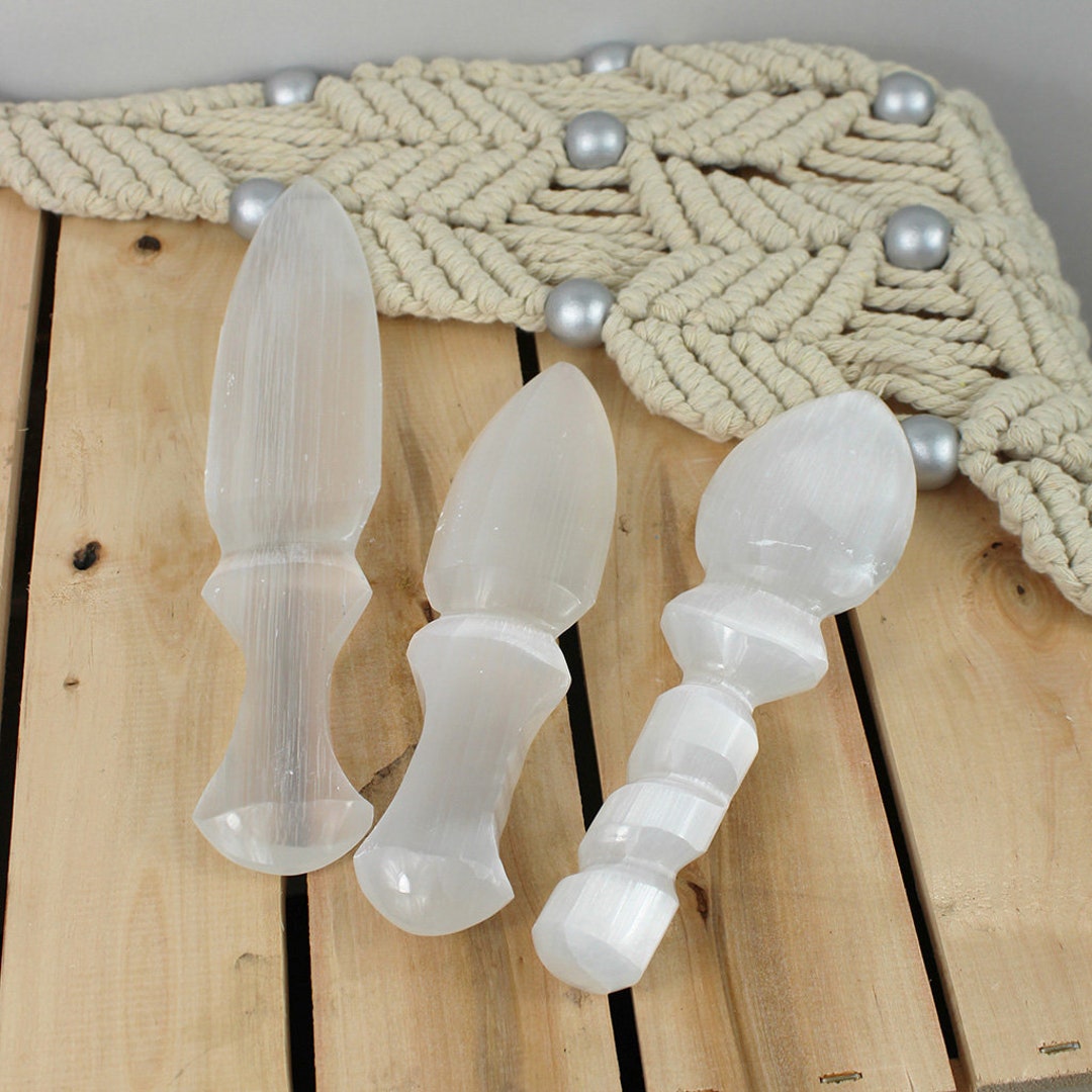 Selenite Knife 15 Cm, 20 Cm | Charging Wand | Crystal Knife Decoration ...