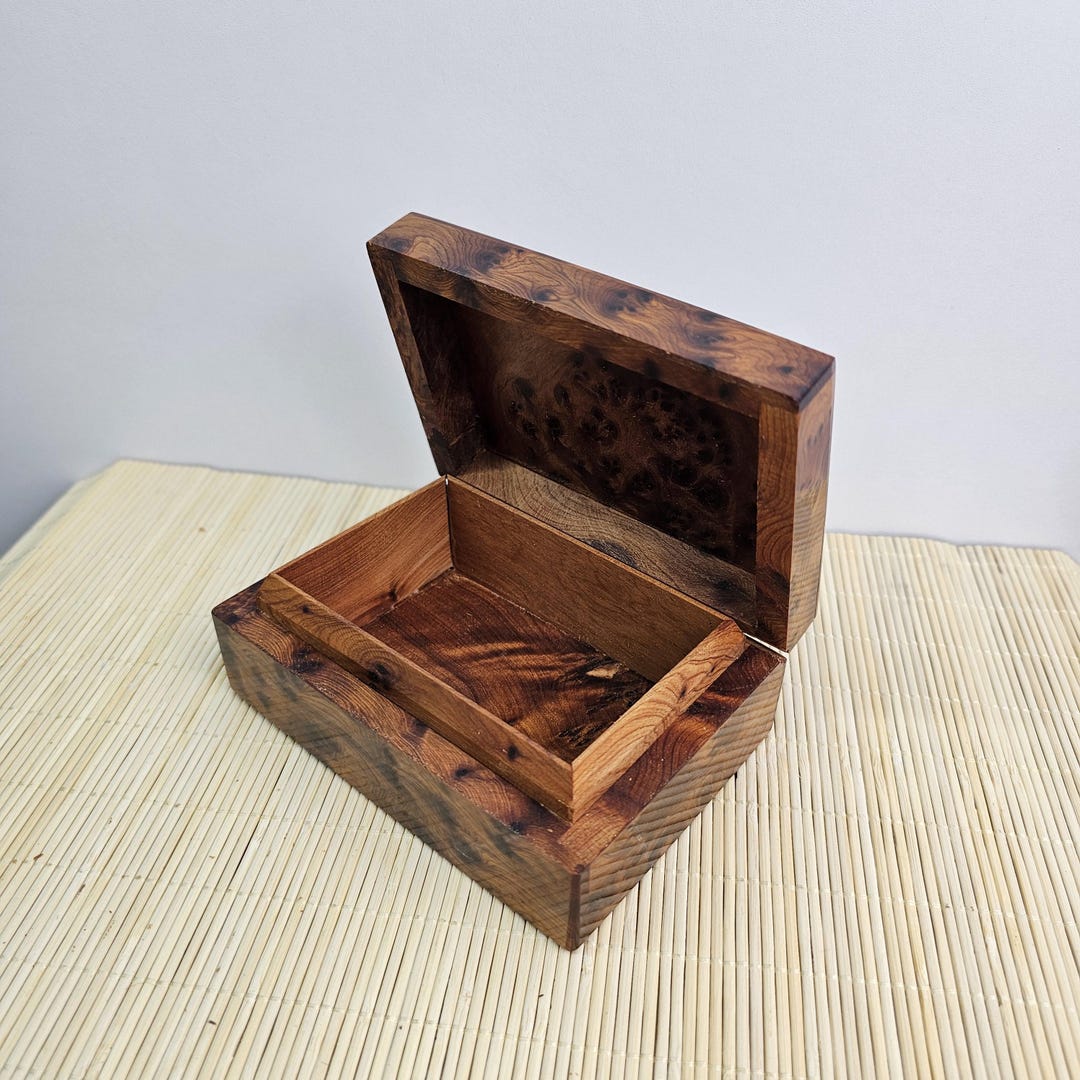 Moroccan Thuja Wood Rectangular Box 14x10x6 Cm | Wood Handcraft ...