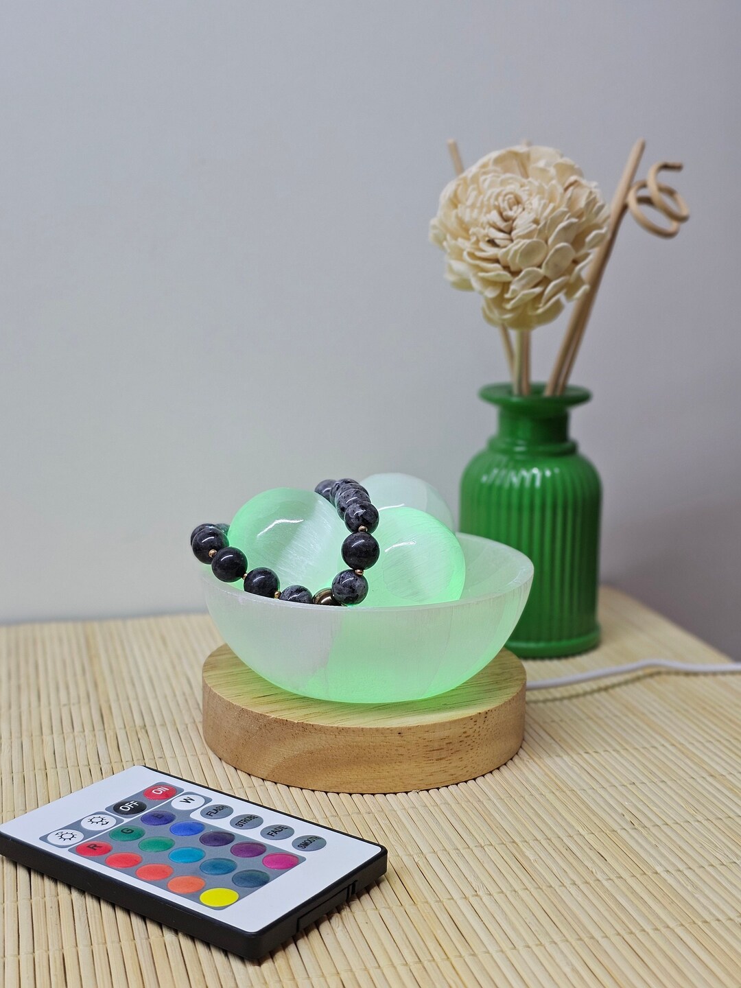 Selenite Lamp for Bracelet Energy Clearing and Healing Crystals Sphere ...