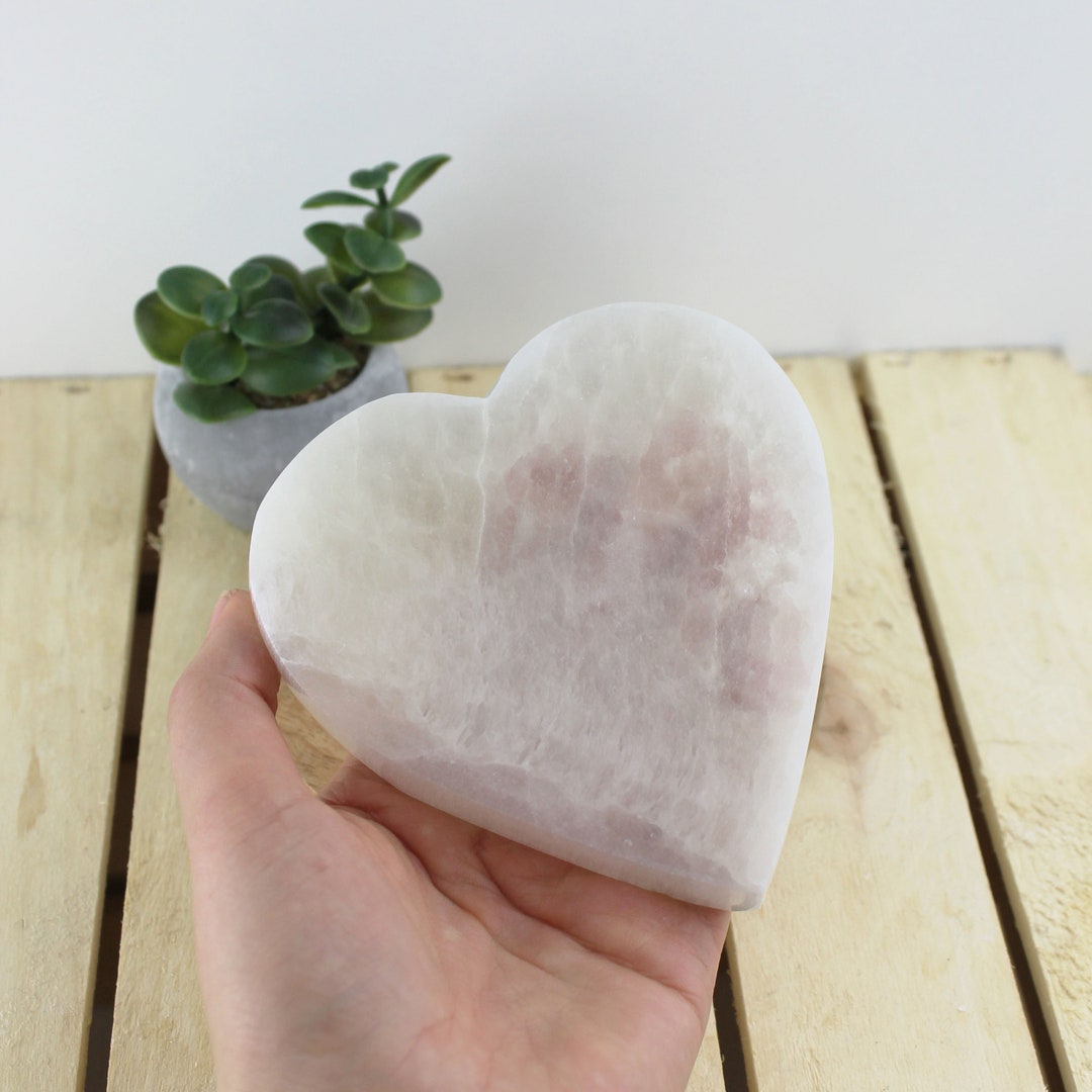 Selenite Heart Plate 10 Cm , 12 Cm Selenite Charging Plate Selenite ...