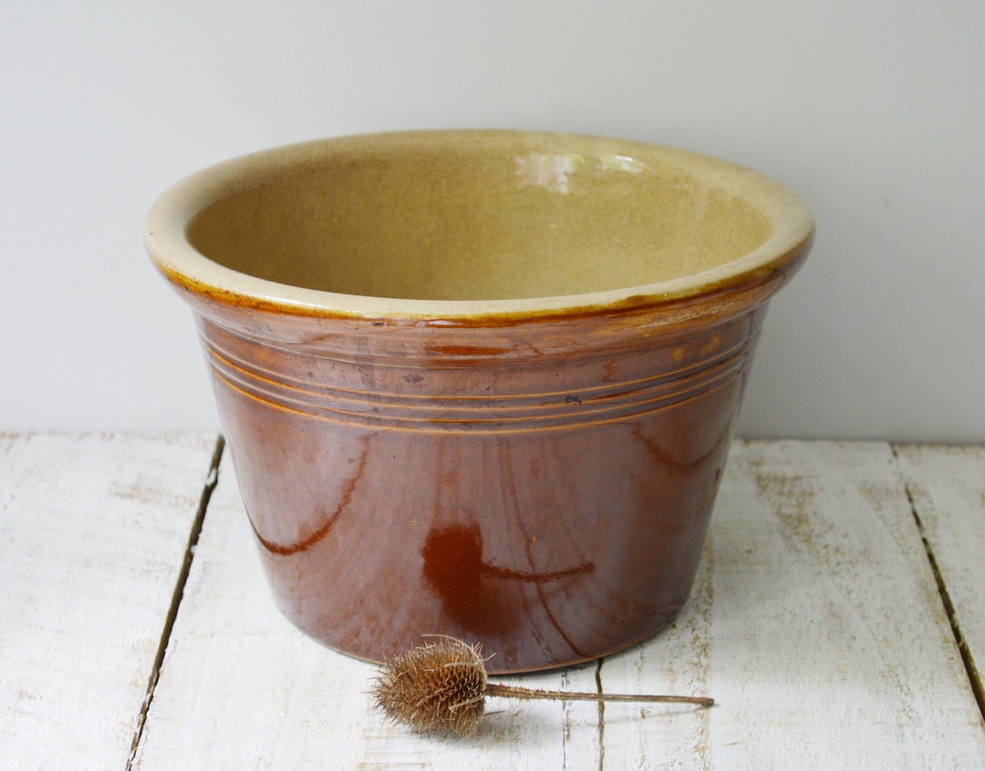 Large Antique Stoneware Crock Pot Stoneware Crock Pot Large Stone Pot ...