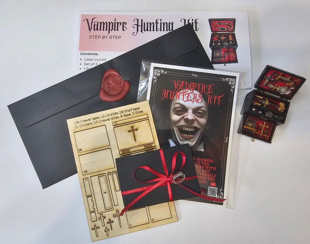 1:12th Scale 19th Century Miniature Vampire Hunting Kit DIY Build It ...