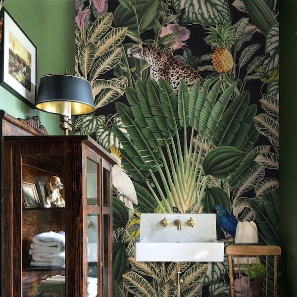 Jungle Removable Wallpaper - Etsy