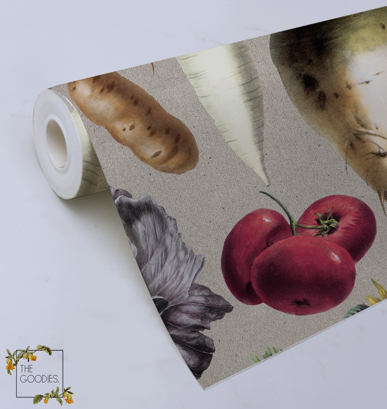 Vegetable Wallpaper Veggie Print Kitchen Wall Mural | Etsy