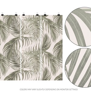Vintage Palm Leaf Wallpaper, Removable or Traditional Wallpaper, Green ...