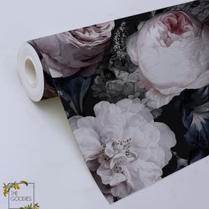 Vintage Floral Pattern, Dutch Floral Wallpaper, Dark Floral Wallpaper ...