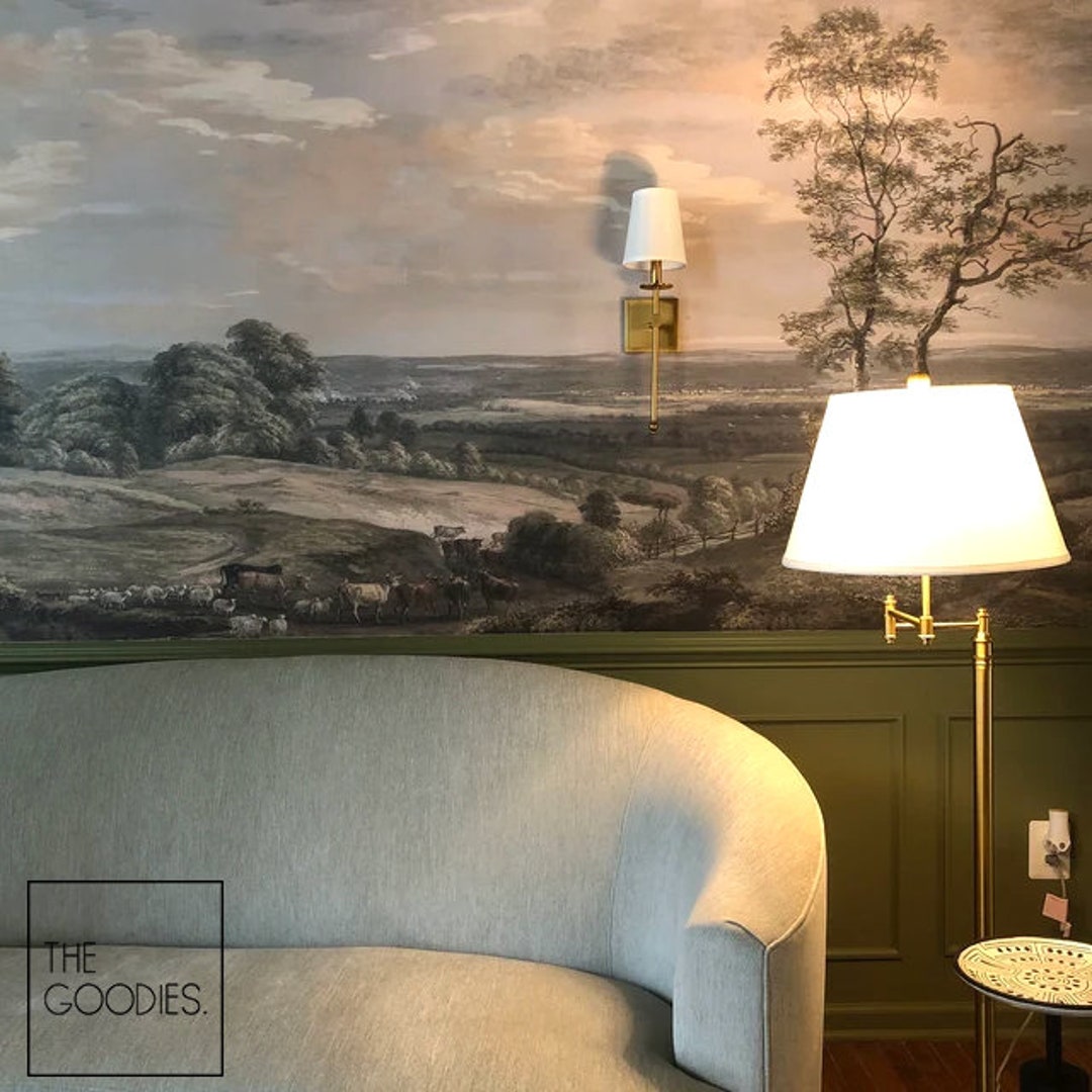 Rural Landscape Half Wall Mural: Peel & Stick Wallpaper #169 - Etsy