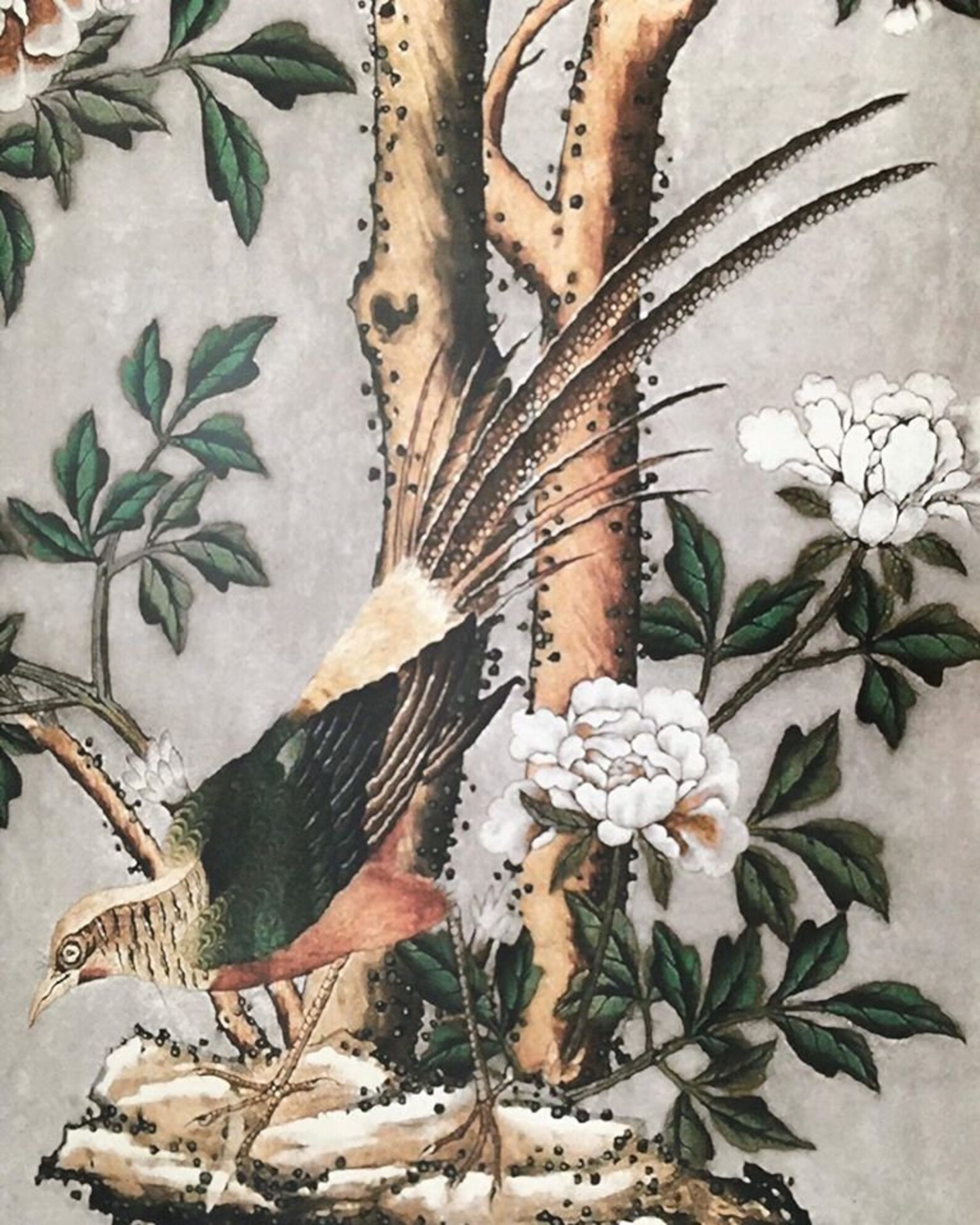Gray Chinoiserie Wallpaper Chinese Wall Mural Chinoiserie - Etsy