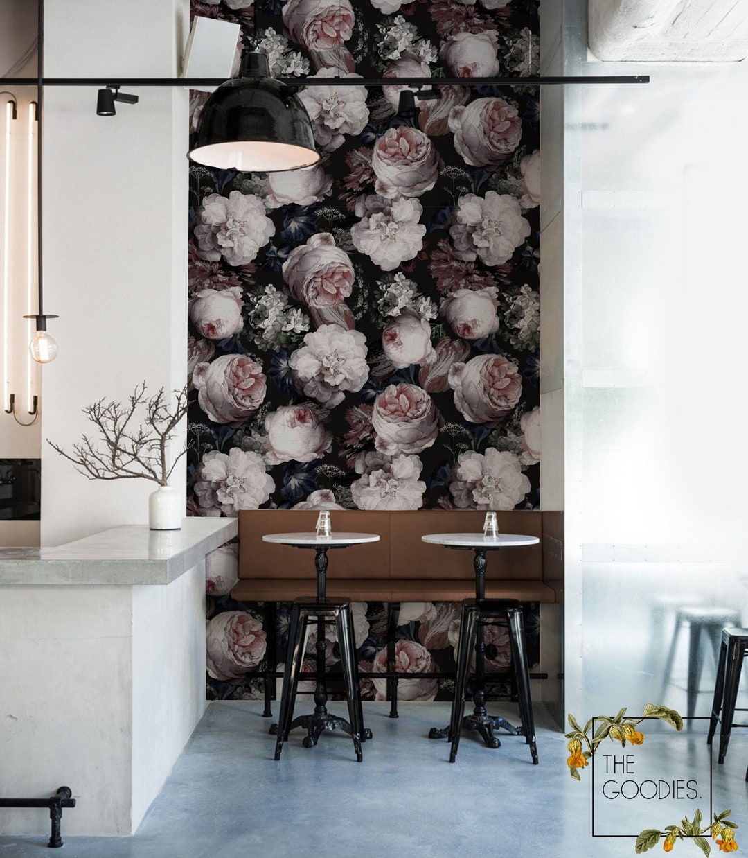 Vintage Floral Pattern, Dutch Floral Wallpaper, Dark Floral Wallpaper ...