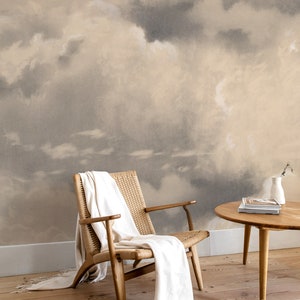 Beige Sky Wall Mural, Removable or Regular Wallpaper, Scene Wallpaper ...