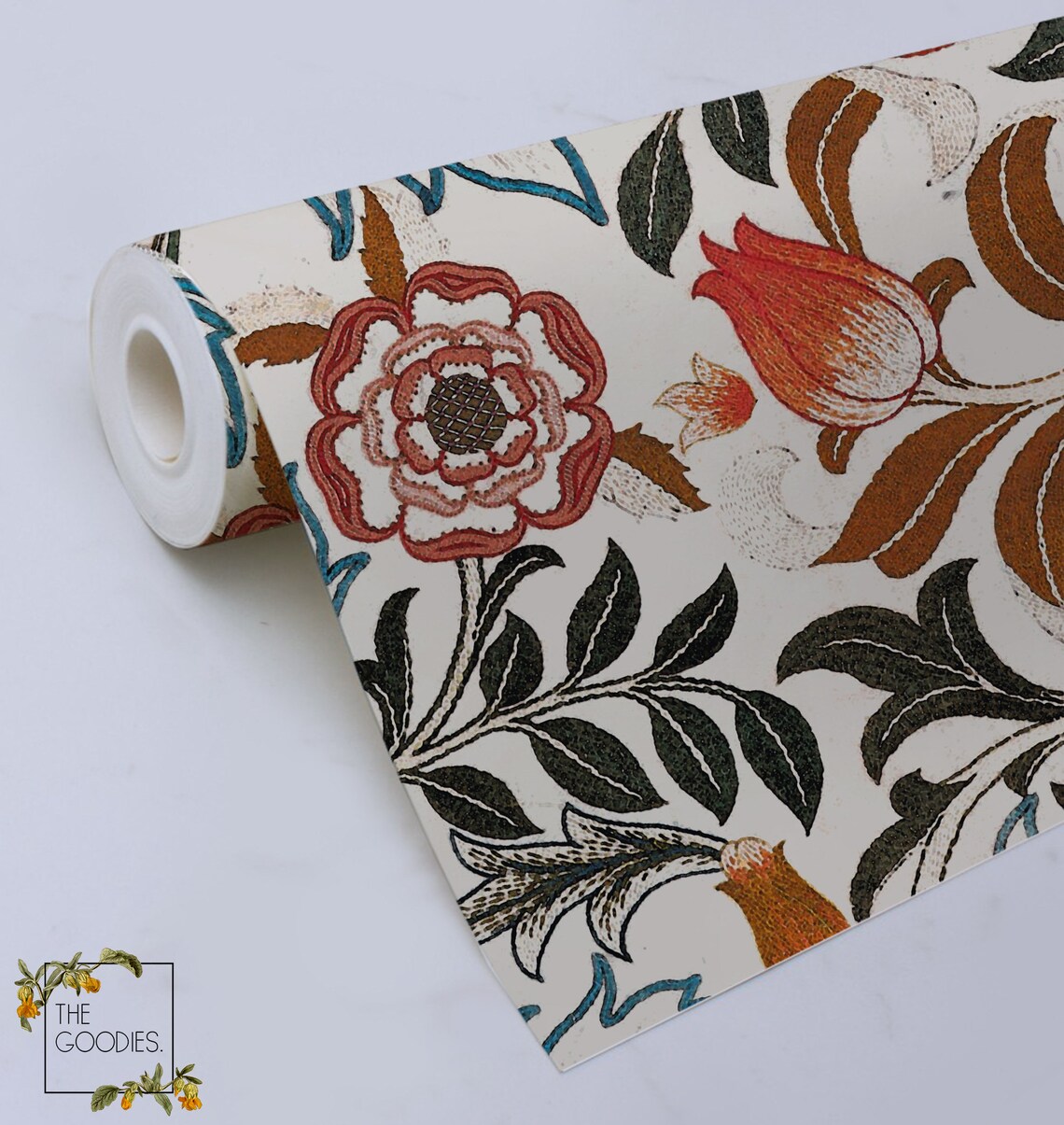 Vintage Floral Pattern Wallpaper Wild Flowers Wall Mural | Etsy