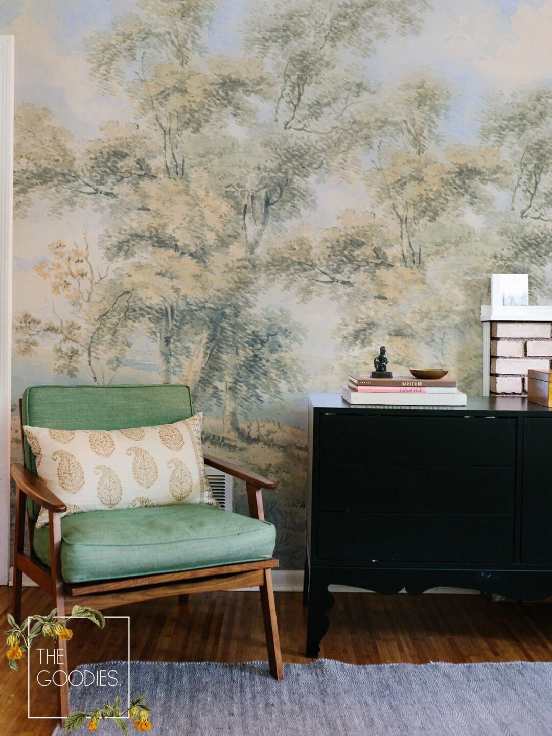 Dreamful Landscape Wallpaper Mural: Vintage Scenic Wall Art #210 - Etsy