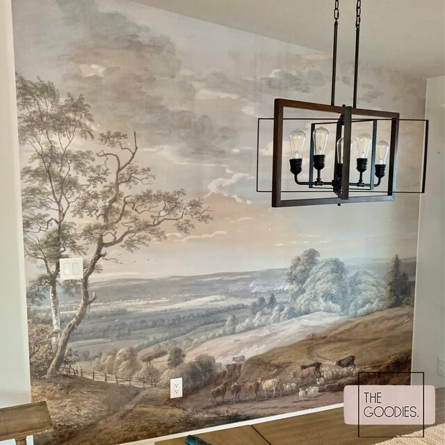 Rural Painting Wall Mural Removable or Regular Wallpaper - Etsy Australia