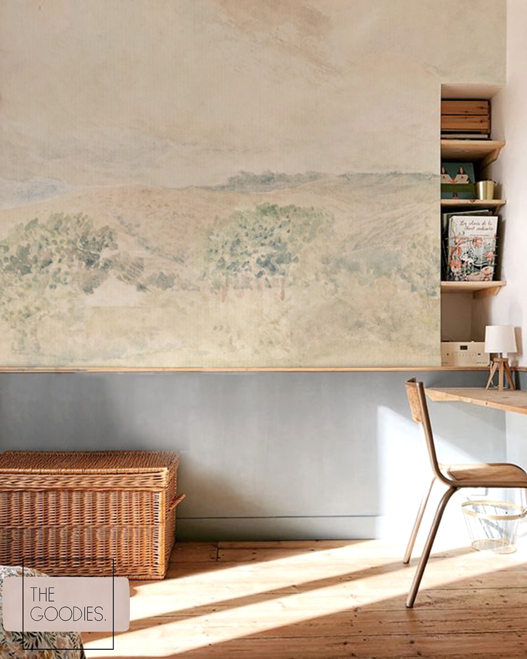 Calm Colors Watercolor Painting, Accent Wall Print, Pastel Wallpaper ...