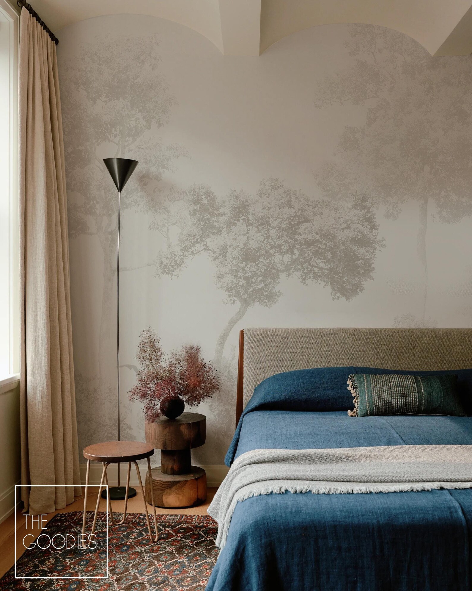 Tree Tops Wallpaper Mural: Neutral Forest Wall Decor #265 - Etsy
