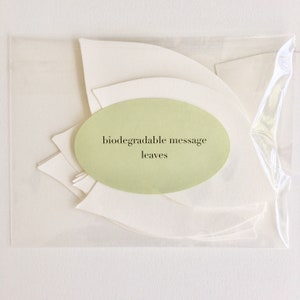 Set of 12 / Biodegradable Message Leaves for Scattering / Beautiful ...